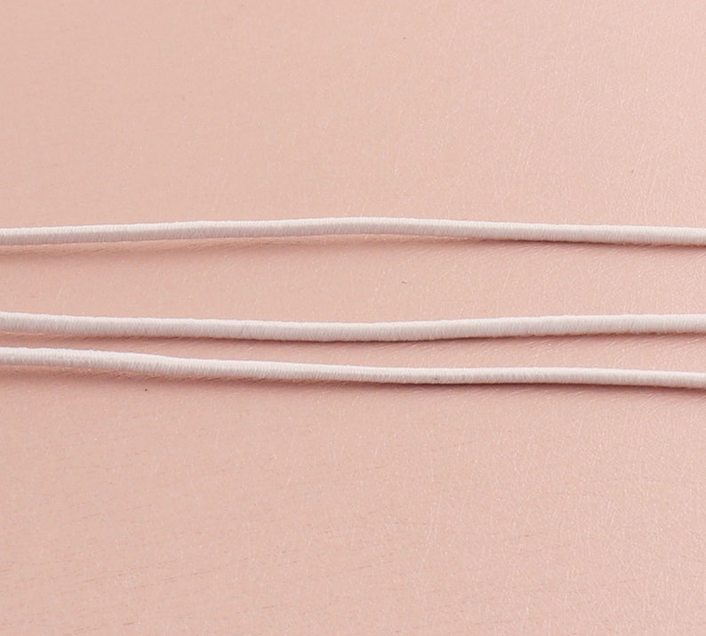 2.0 Mm Elastic Rope Cord White Color Elastic Band Stretch Cord | Etsy