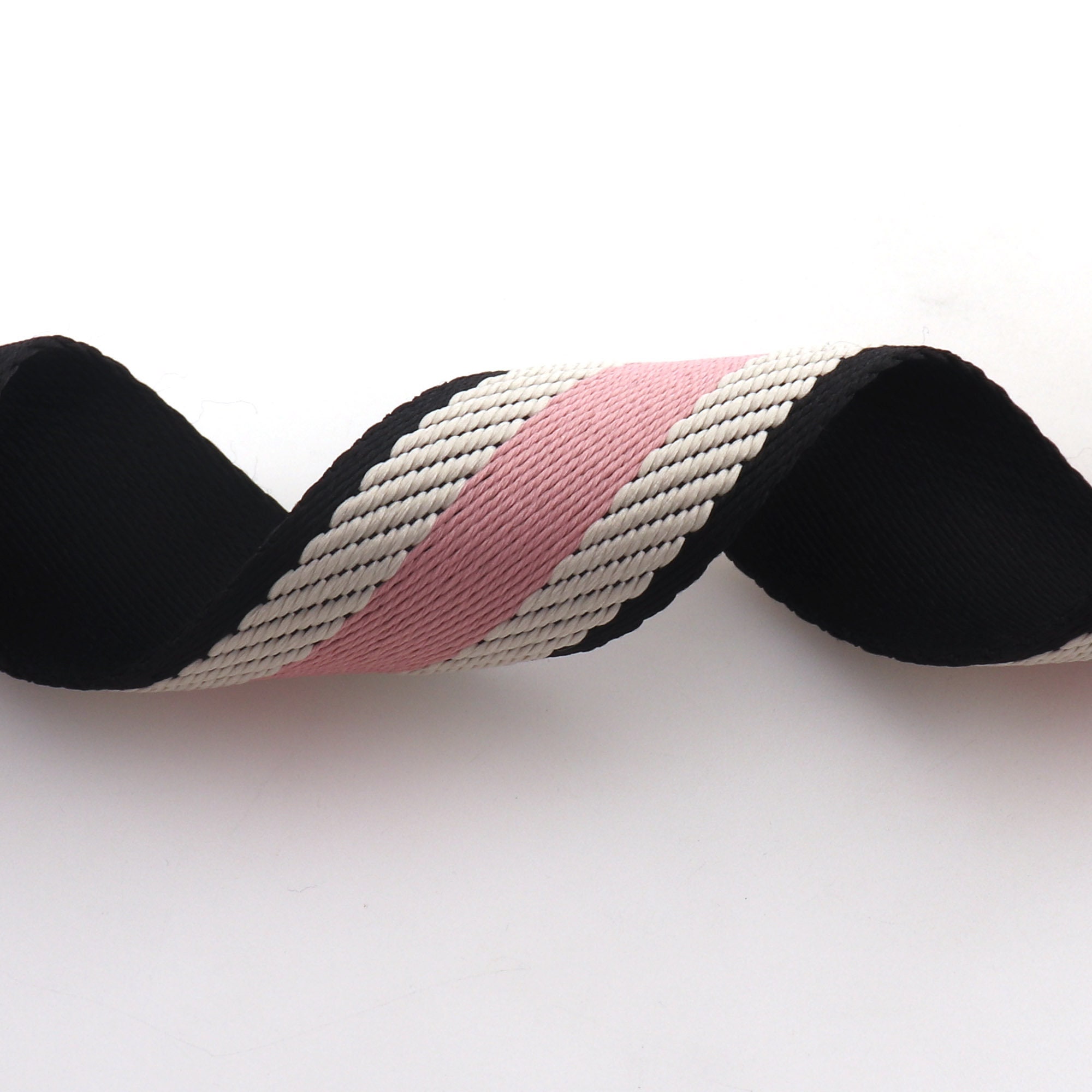 1 1/2inch Cotton Webbing Black Stripe Webbing Fabric Key Fobs | Etsy