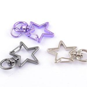Star Shaped Lobster Clasp DIY Metal Snap Hook Key Ring Charm Keychain ...