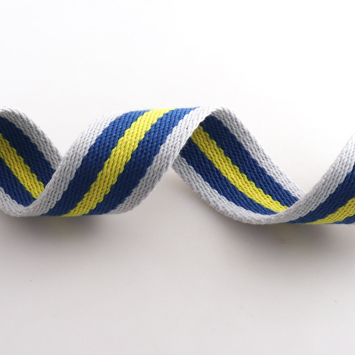 Blue White Stripes Cotton Webbing 38mm Canvas Tape Bag Strap | Etsy