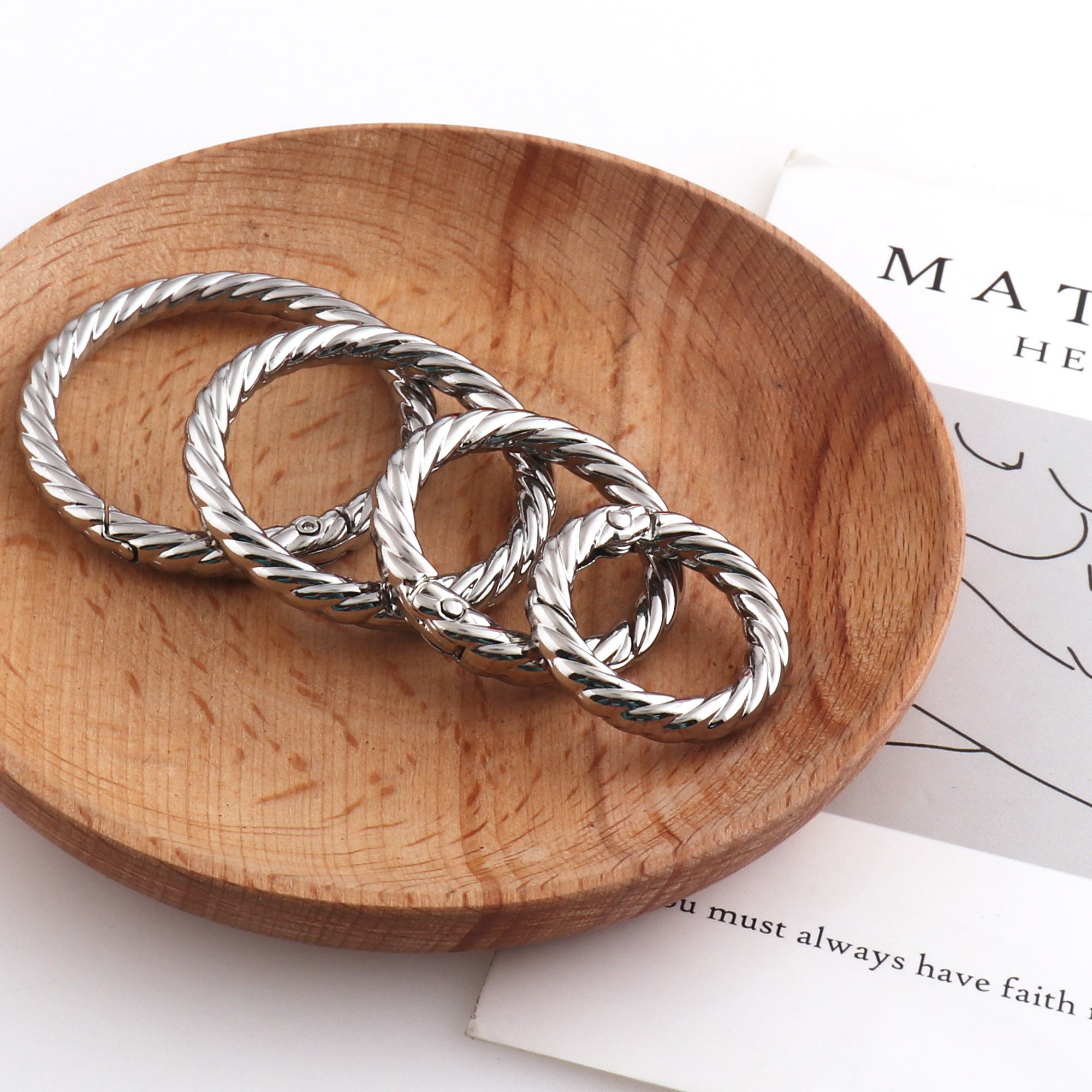 New Design Rope Rings Silver Metal Spring Ring Gate O Ring - Etsy Canada