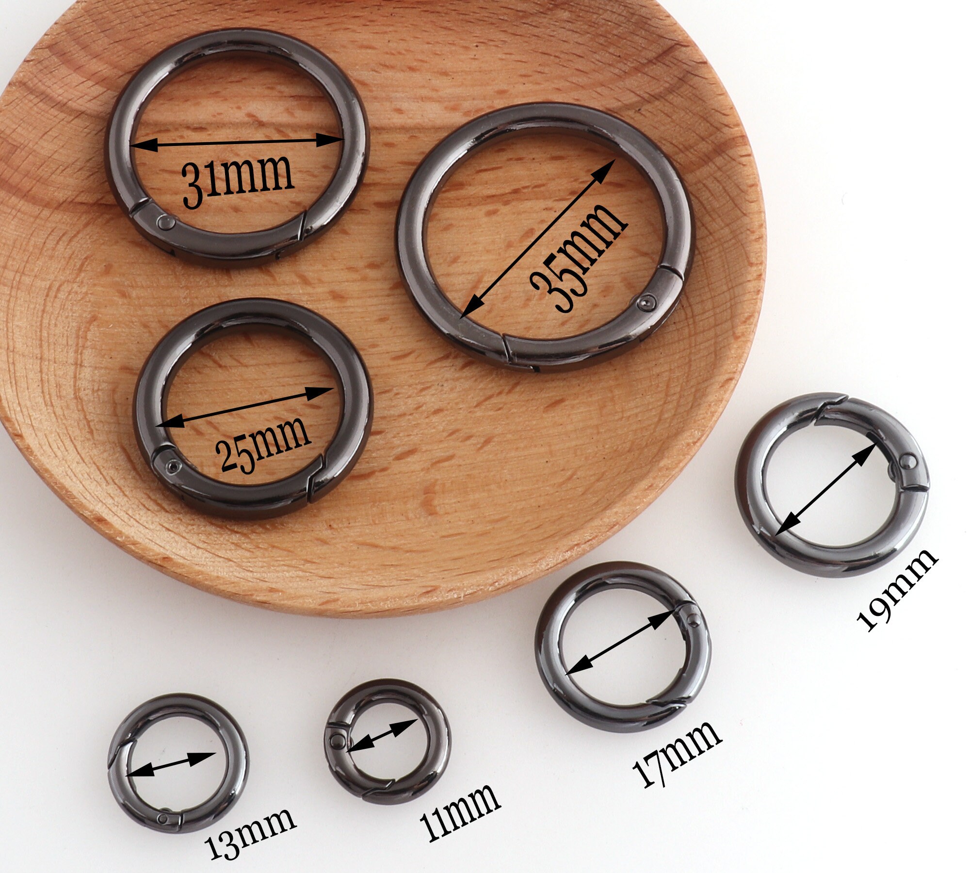 Alloy Spring Ring Gate O Ring Openable Key Ring Leather Bag Belt Strap ...