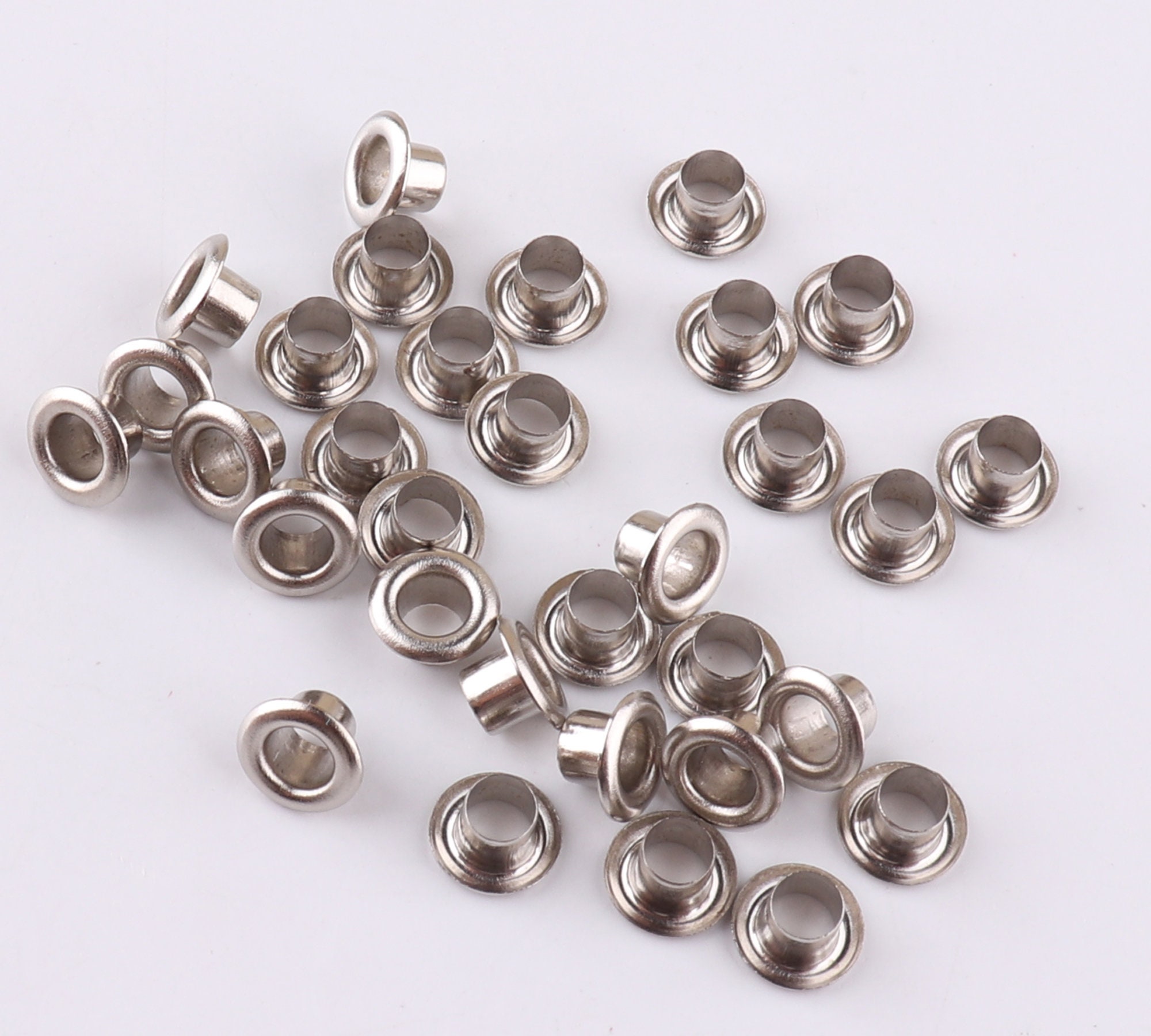 Ojales de metal plateado Ojales de 3 mm Agujero ojales para | Etsy