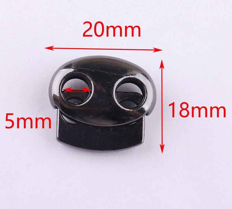 Black Cord Stopper Flat Rope Lock Spring Lock Cord Lock Double - Etsy