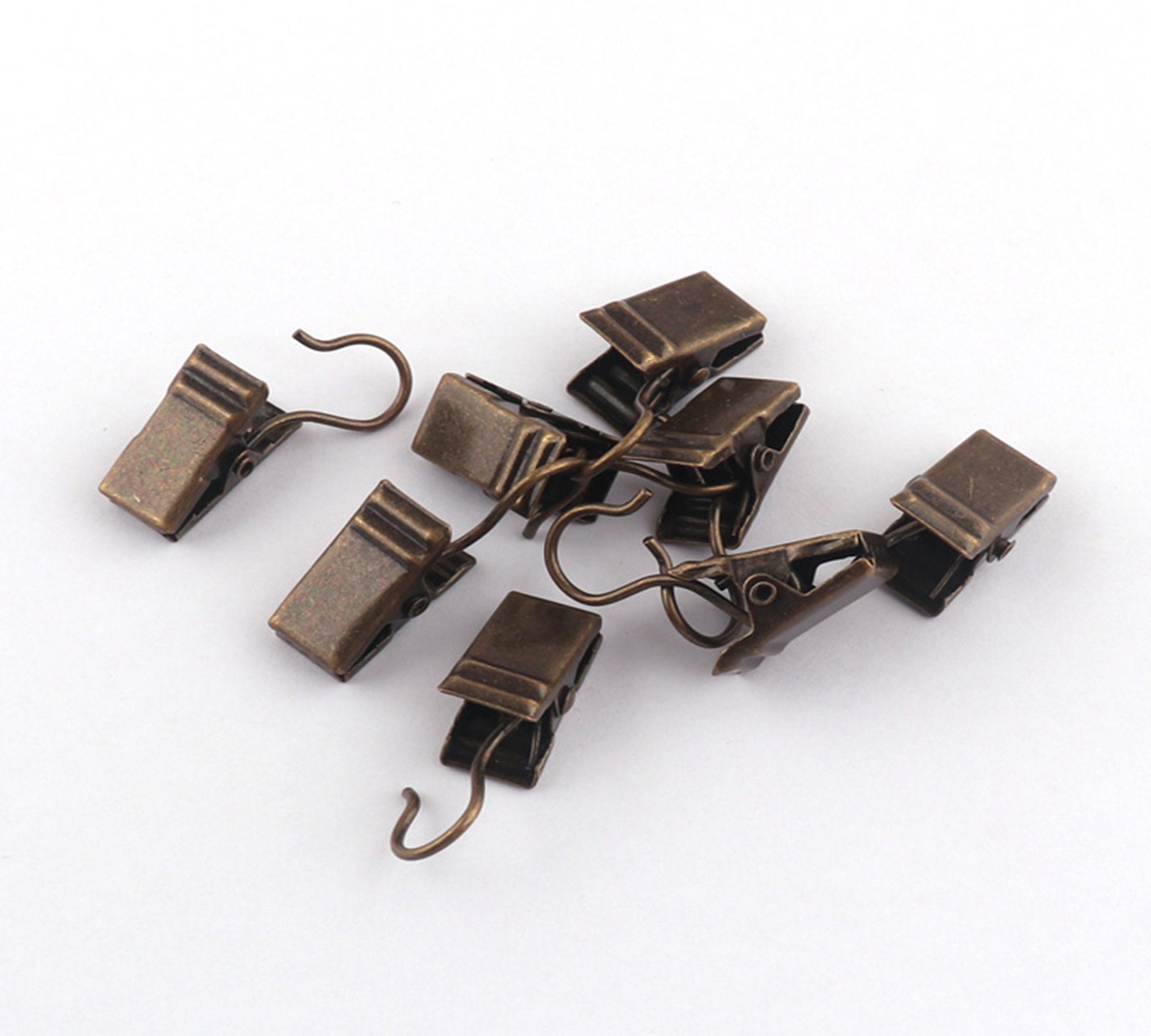 Antique Bronze Curtain Clip Hook Clasps Bulk Metal Hook Tapestry Holder ...