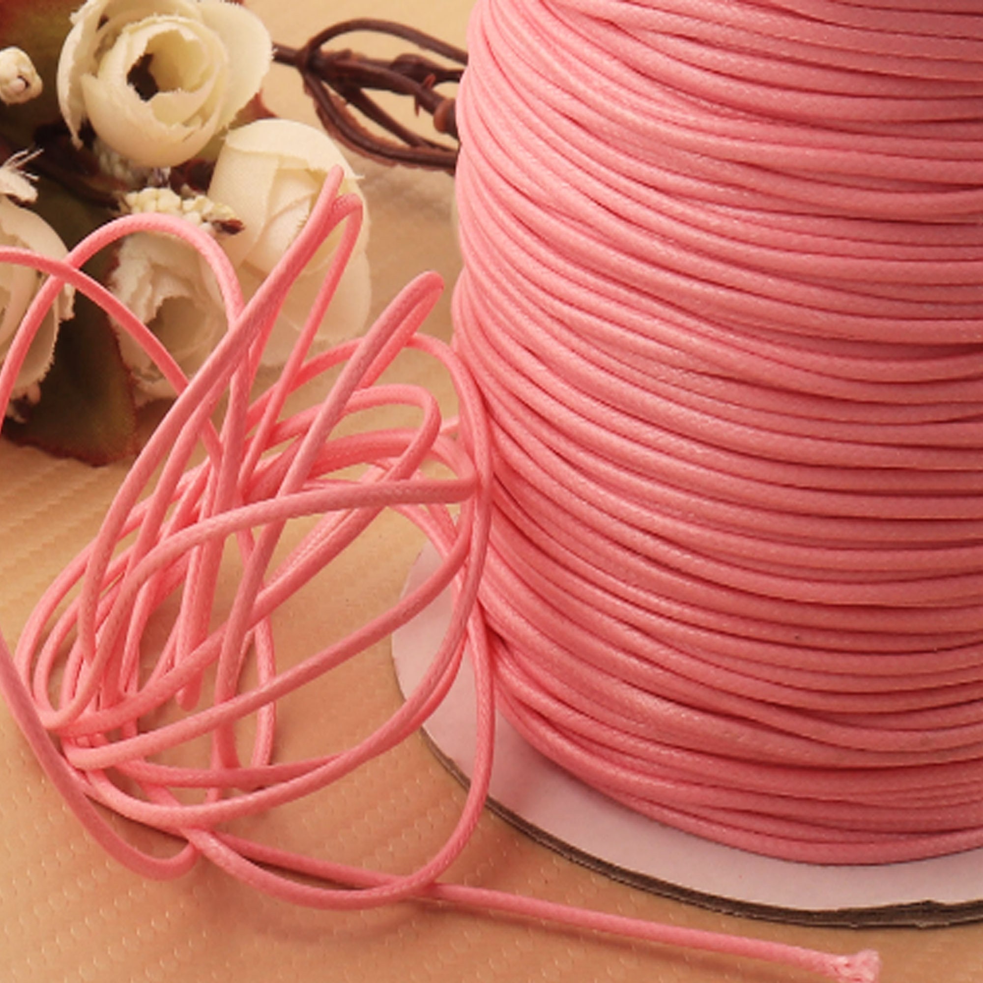 16 Colors - 1.5mm Waxed Nylon Cord Waxed Thread for Beading Cord ...