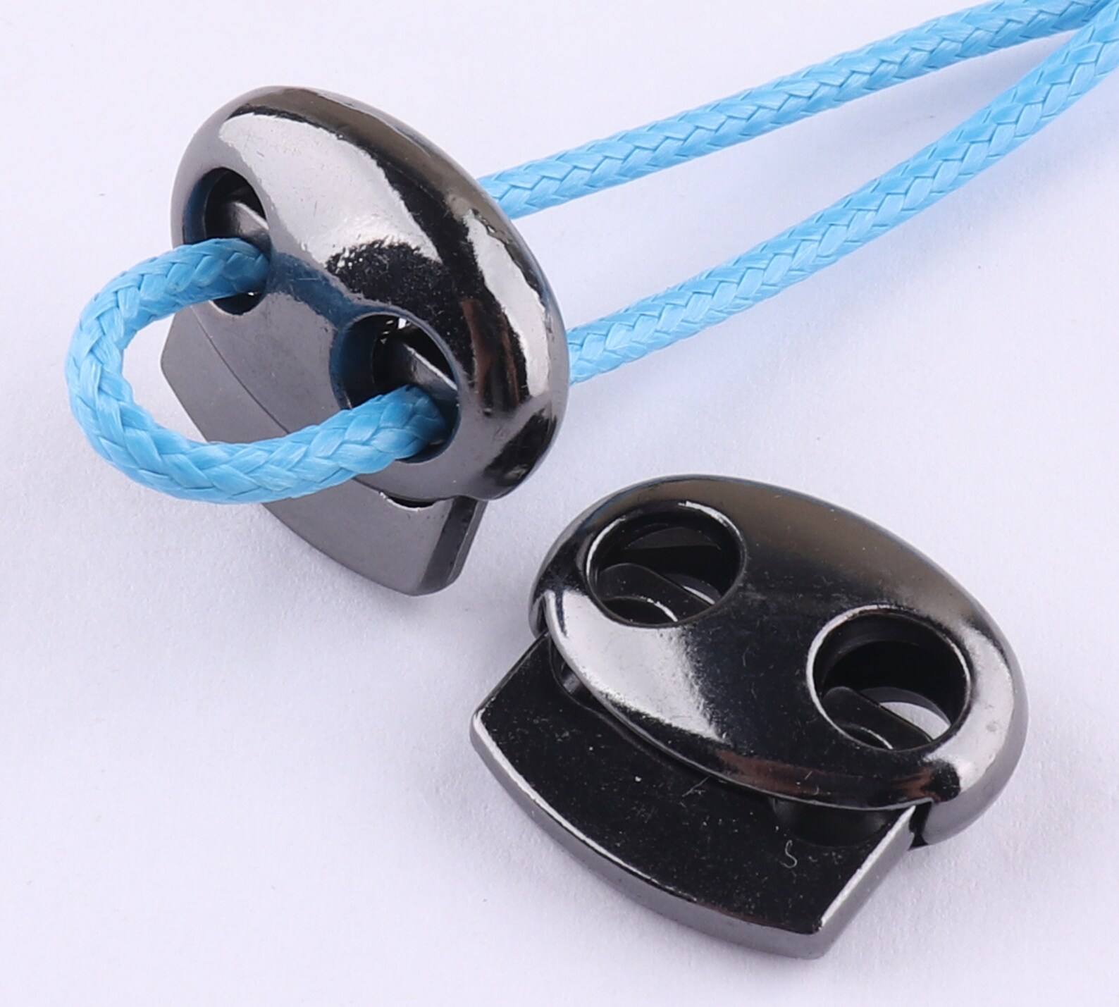 Black Cord Stopper Flat Rope Lock Spring Lock Cord Lock Double | Etsy