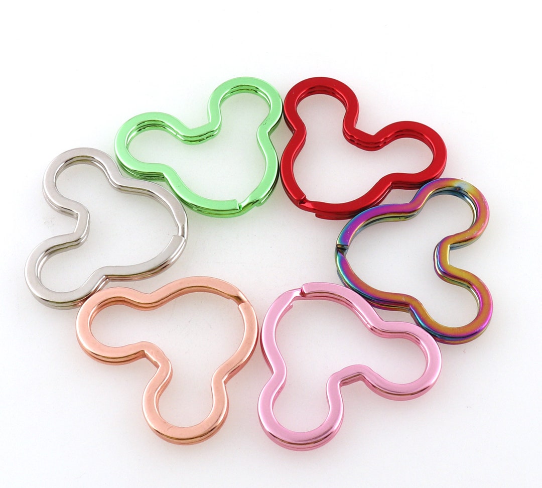 Mouse Shape Lovely Key Ring Key Chain Split Ring Diy Handmade - Etsy