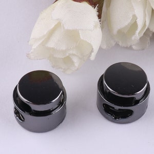 Spring Cord Lock,black Cord Lock Stopper,single Hole Round Toggle,end ...