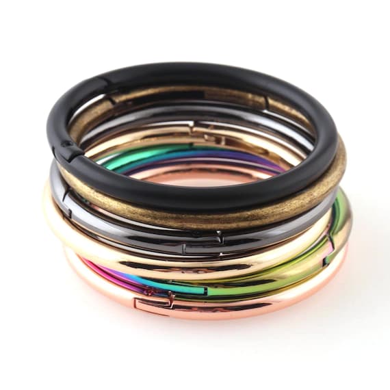 72mm61mm5mm Multicolor Metal Spring Ring clasp push Openable | Etsy