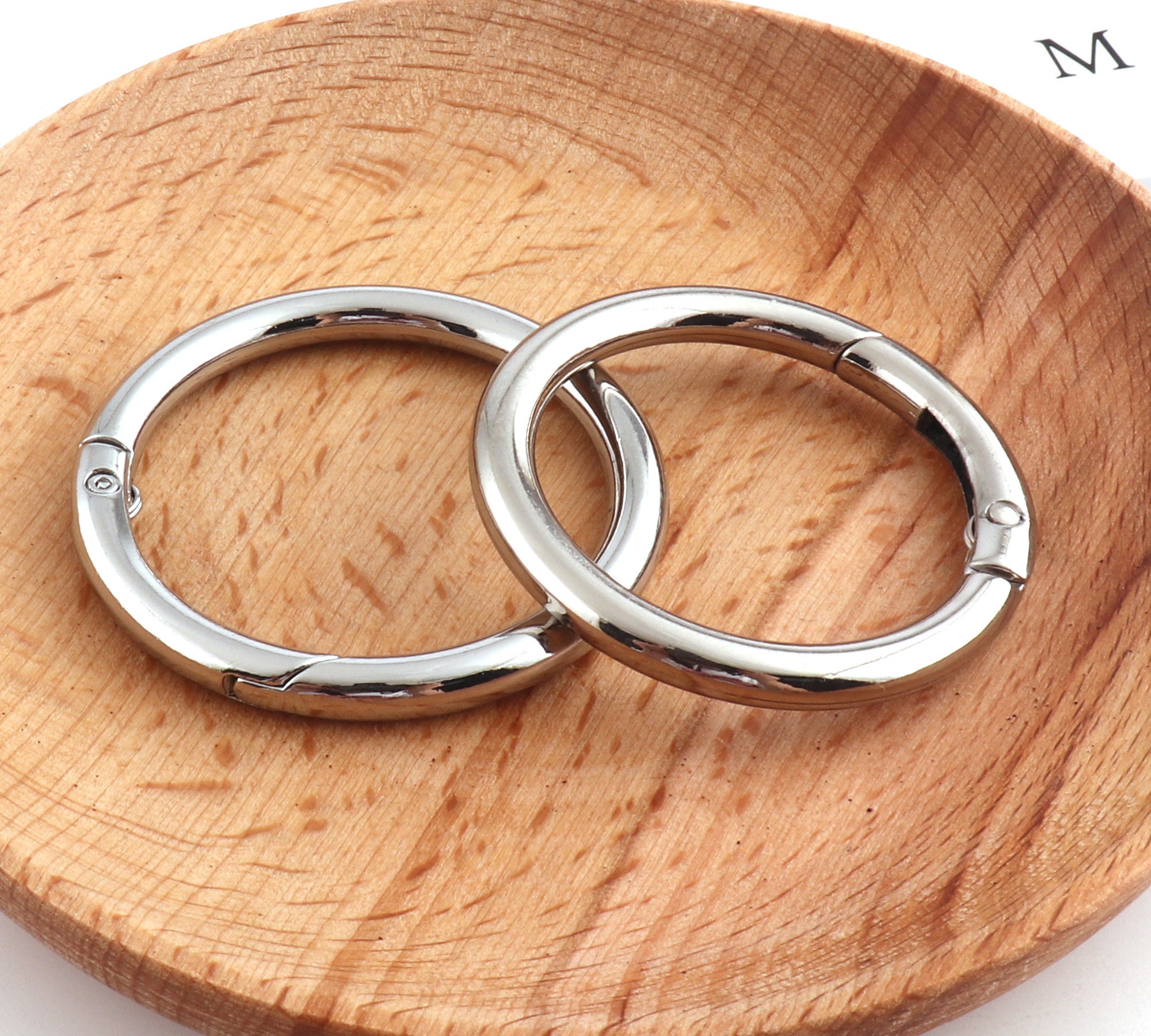 Silver Metal Spring Ring Gate O Ring Push Snap Hooks Clasp for | Etsy