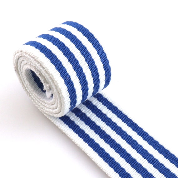 38mm Canvas Webbing blue color striped webbing Canvas Webbing | Etsy