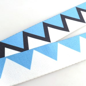 50mm Wide Canvas Webbing Ribbon Blue Triangle Shape Webbing Straps for ...