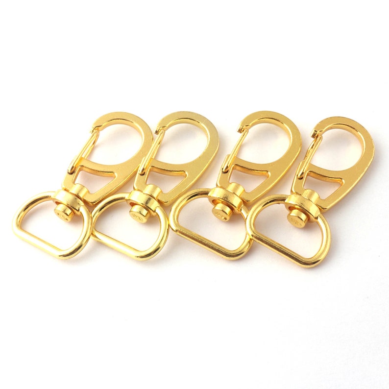Gold Metal Swivel Clasp Snap Hook Lobster Clasps With 17mm Lanyard ...
