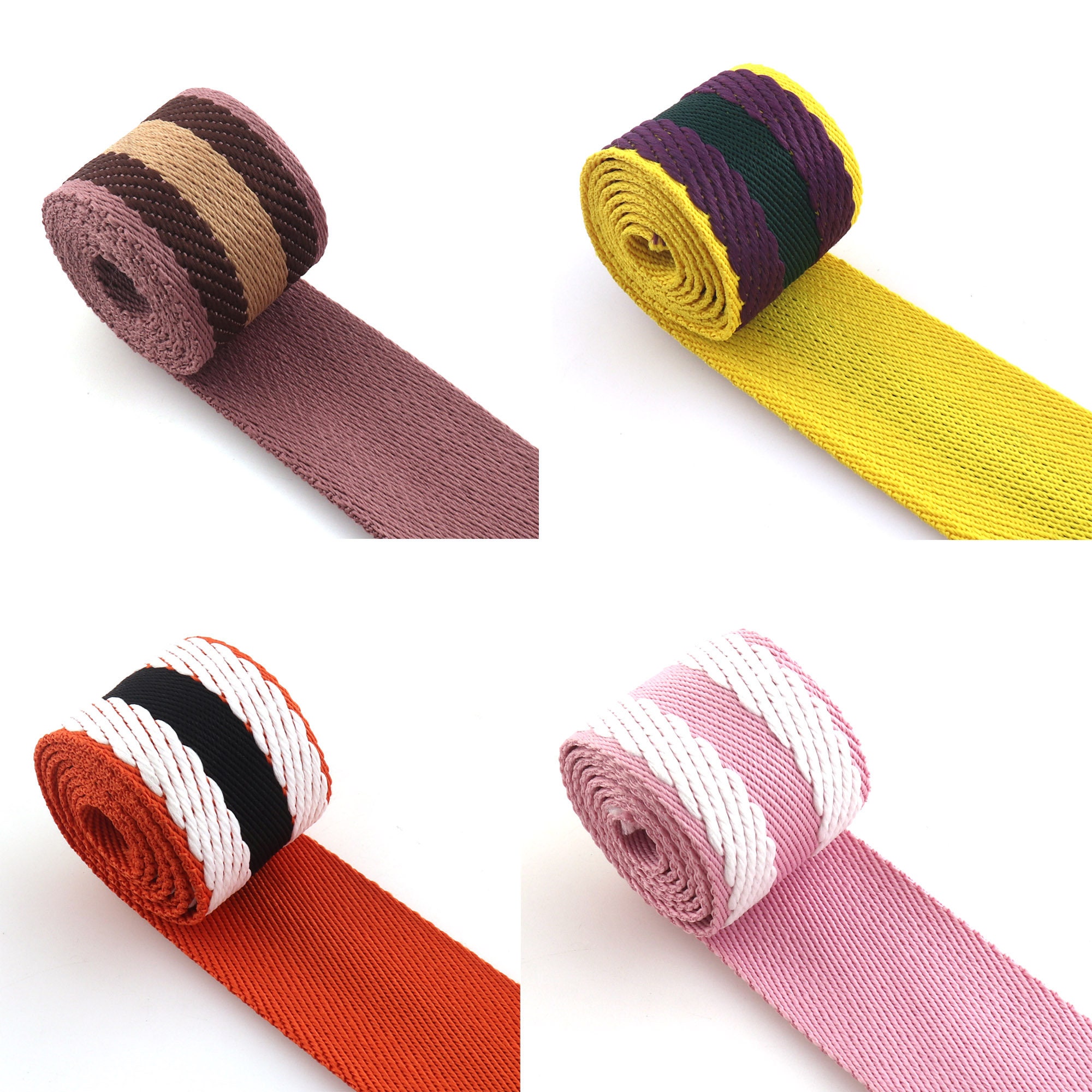 1.5 ''Colorful Cotton Webbing Stripe Webbing Fabric | Etsy