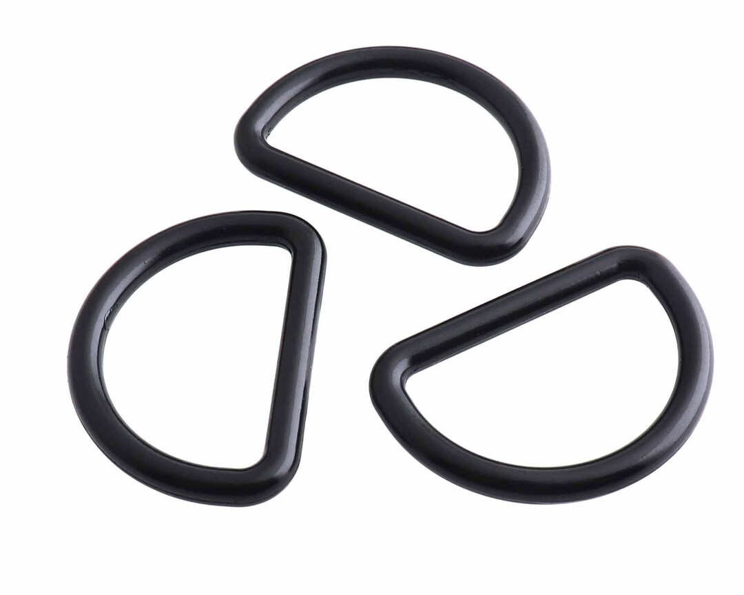 Anillo en D negro Anillo de metal 1 1/8 '' Anillo de correa con hebilla ...