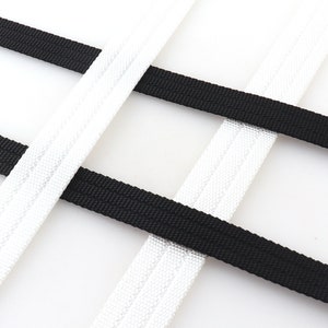 20MM Cotton Webbing Black and White Webbing Strap Ribbon for Tape Bag ...