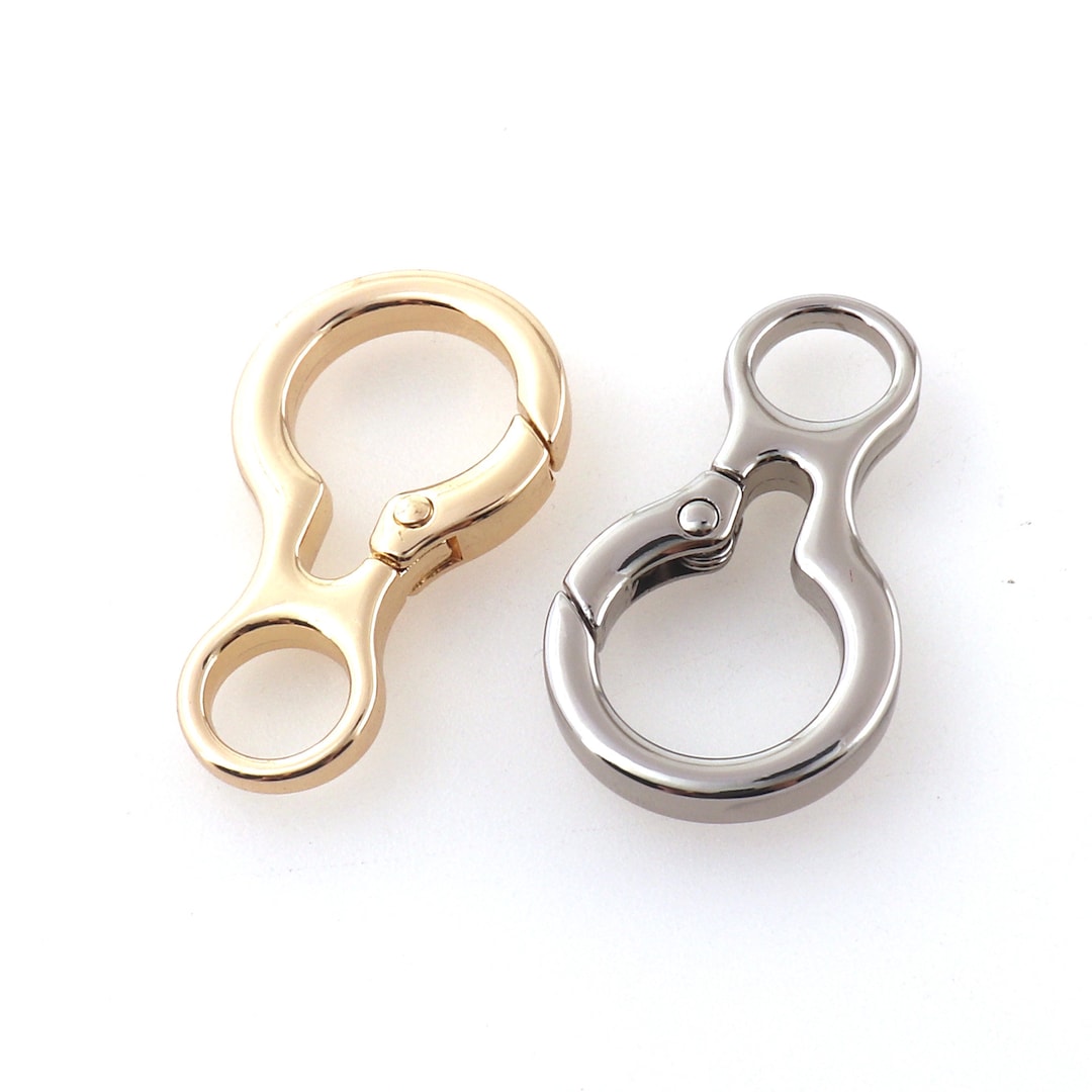 Silver Gold Metal Snap Hook Gourd Shape Carabiner Spring Snap Clasps ...