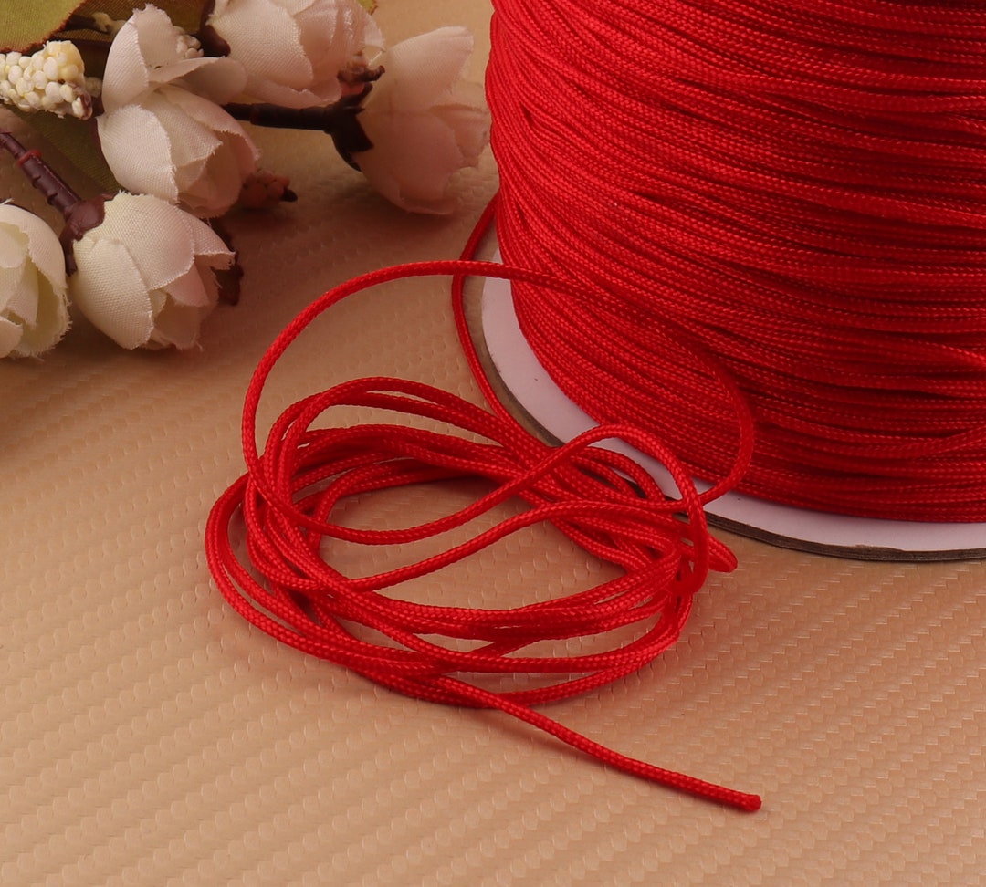 1.5 Mm Red Cord Craft Cord Decor. Wall Hanging Macrame Cord, Braided ...