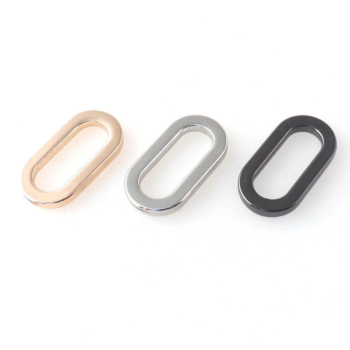 25mm Metal Oval Ring Bag Strap Ring Slide Bar Buckle Purse Ring Leather ...