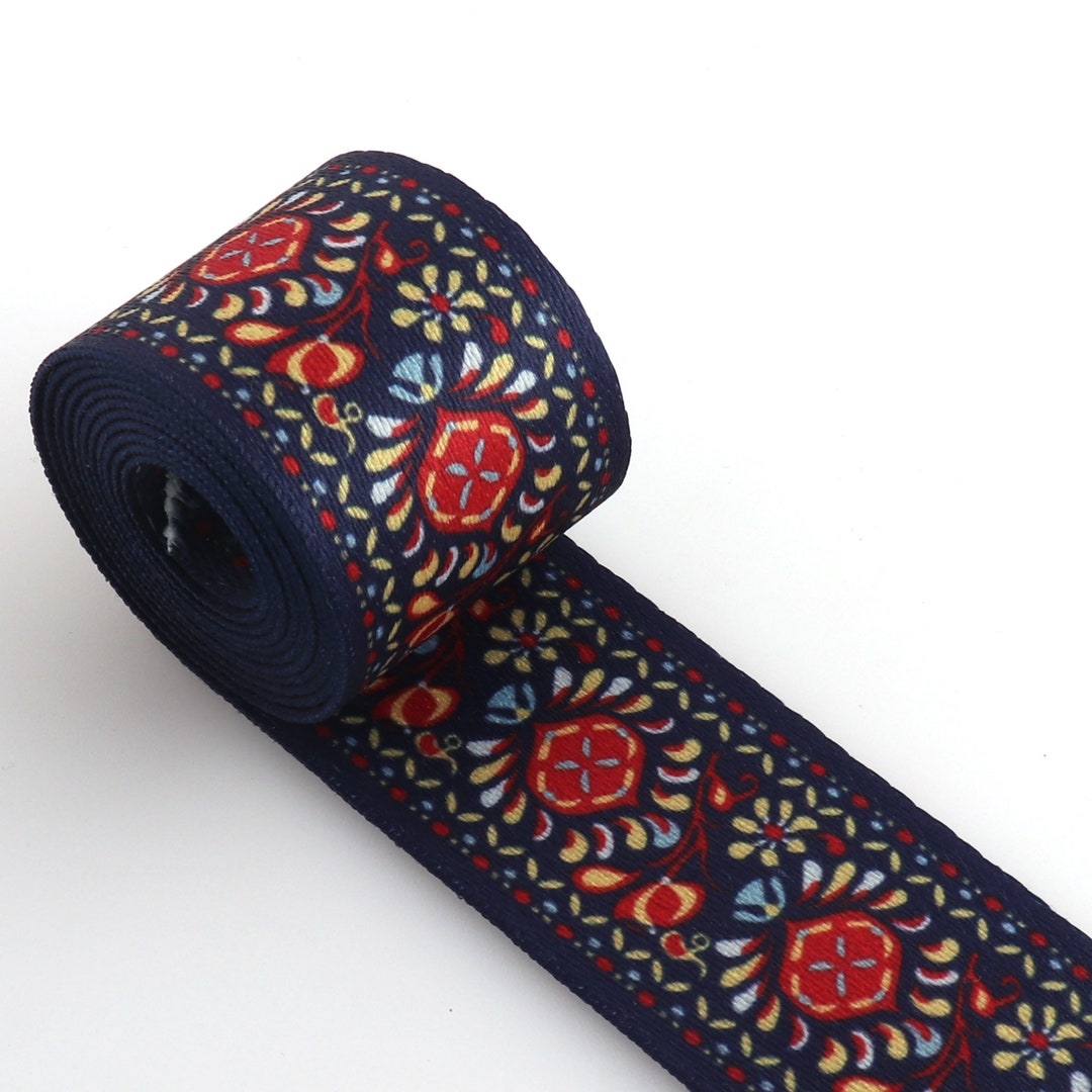 38mm 1.5"wide Chinese Style Embroidery Jacquard Webbing Ribbon for Bag ...
