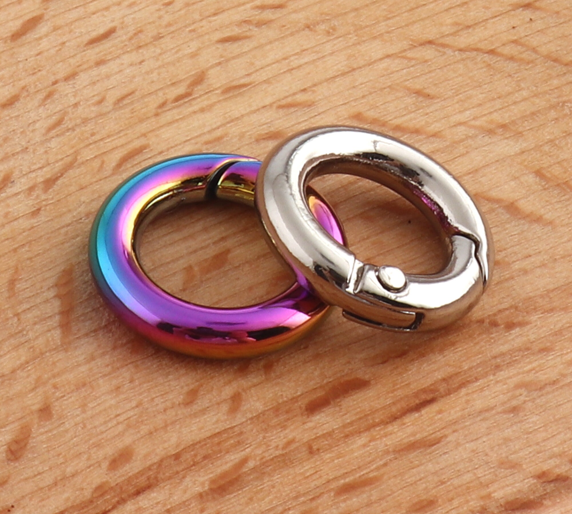 Metal O-rings 28*20mm 5 Color Top Quality Alloy Spring Ring Openable ...