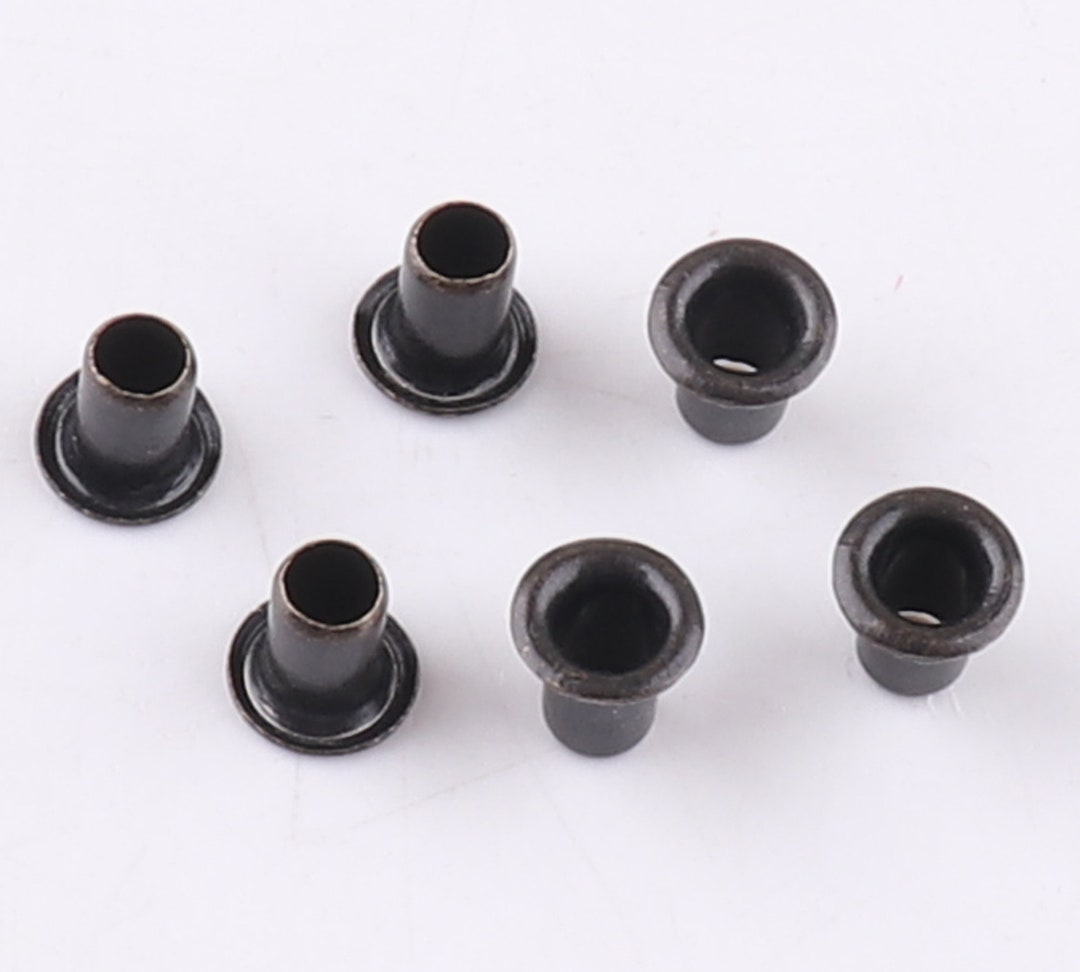 Mini Eyelets 2 Mm Hole Tiny Black Grommets Metal Eyelets for Bead Cores ...