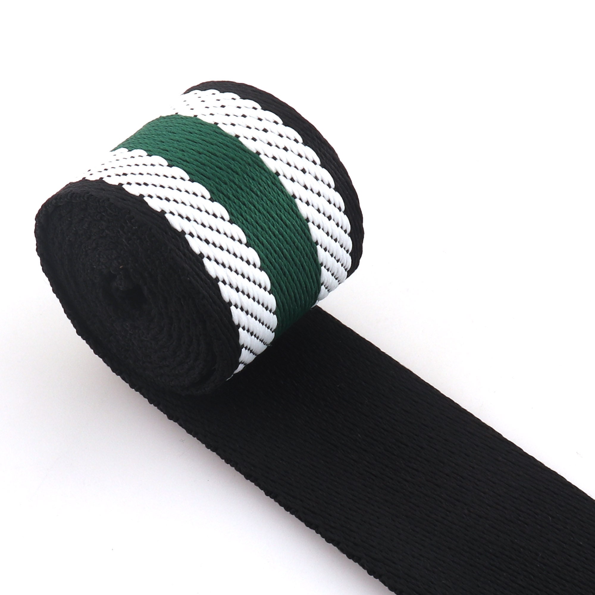 1 1/2inch Cotton Webbing Black Stripe Webbing Fabric Key Fobs | Etsy