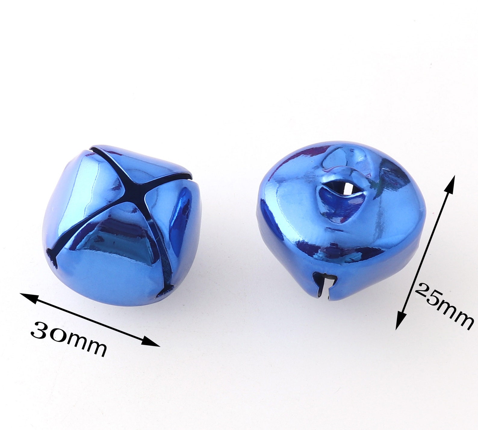Large Jingle Bells Blue Color Iron Metal 30mm/25mm Bells DIY | Etsy