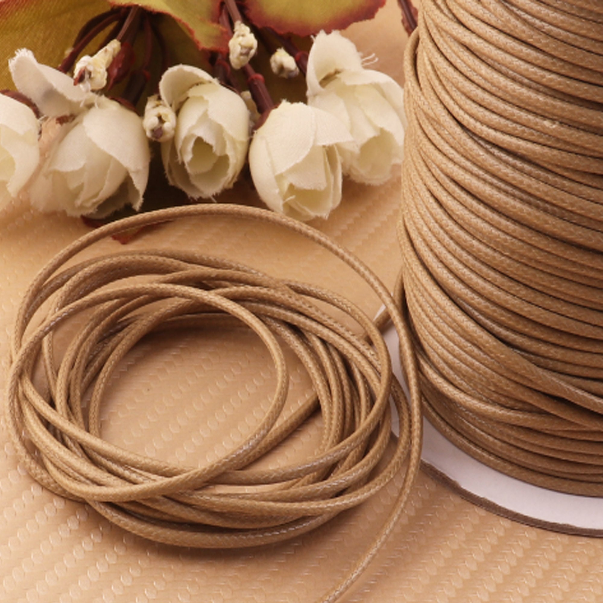 16 Colors - 1.5mm Waxed Nylon Cord Waxed Thread for Beading Cord ...
