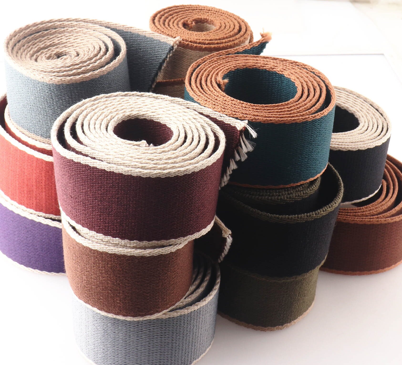 Cotton webbing 1 1/2 inches wide colorful webbing Purse bag | Etsy