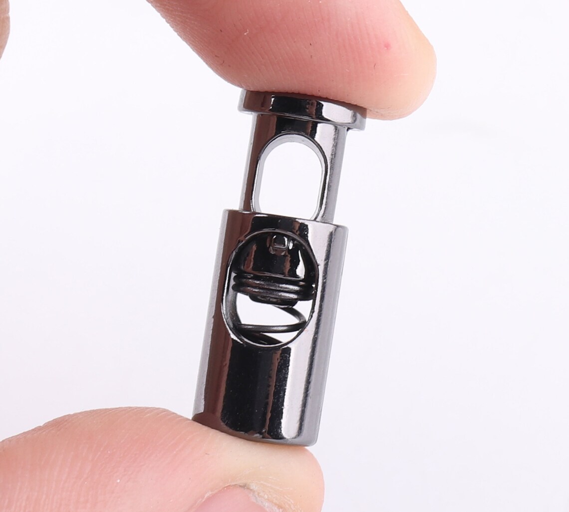 Black Color Cord Lock, Spring Cord Lock, Cord Clasp, Lock End Toggles ...