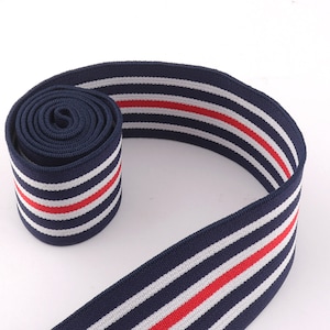 1.5 Inch High Elastic Striped Webbing Elastic Stretch Band Ribbon ...