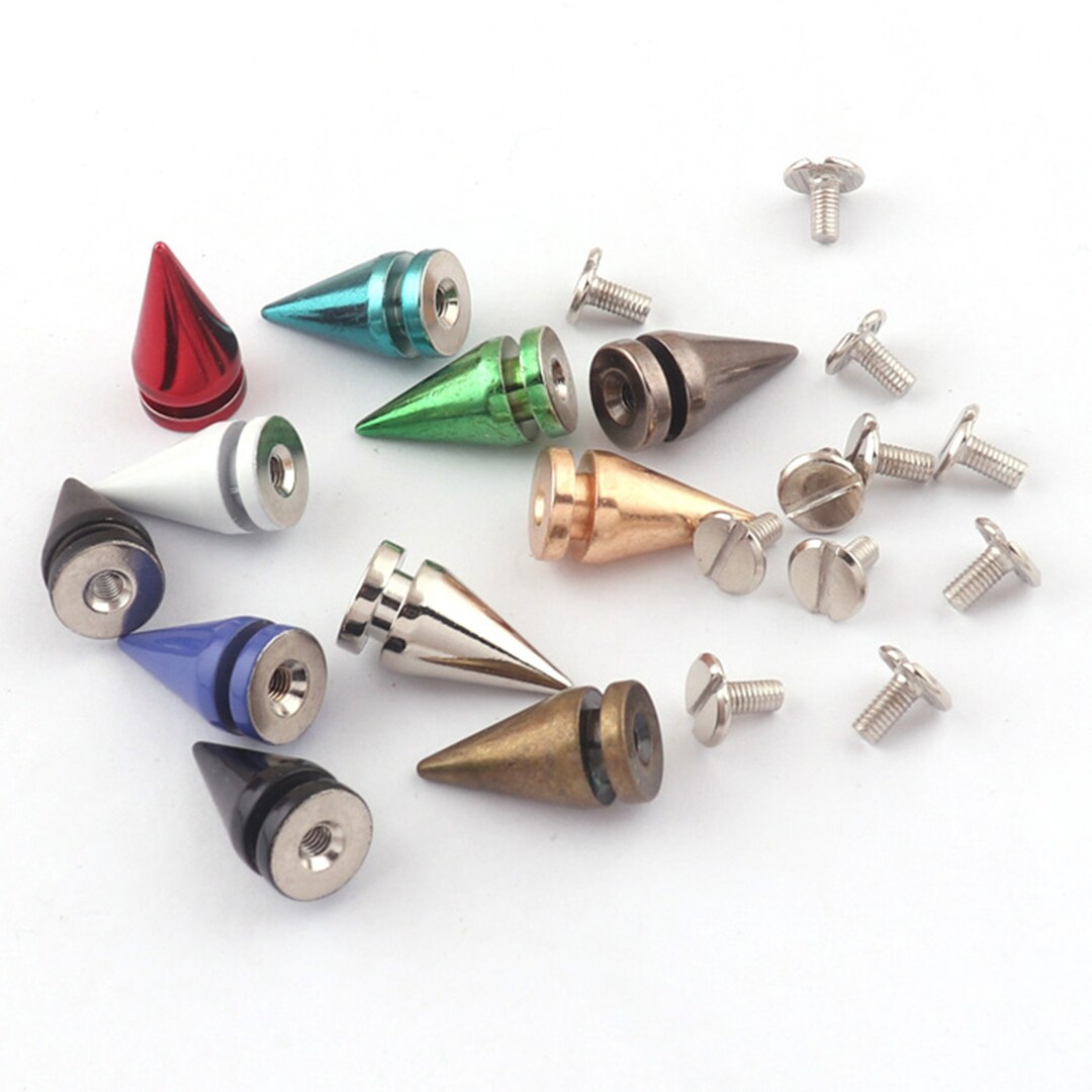 Bullet Punk Spikes,punk Rock DIY Rivet Spike Screw Back for Leather ...