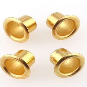 100pcs Eyelets Grommet Metal Eyelets 7mm Hole Gold Round Eyelets for ...