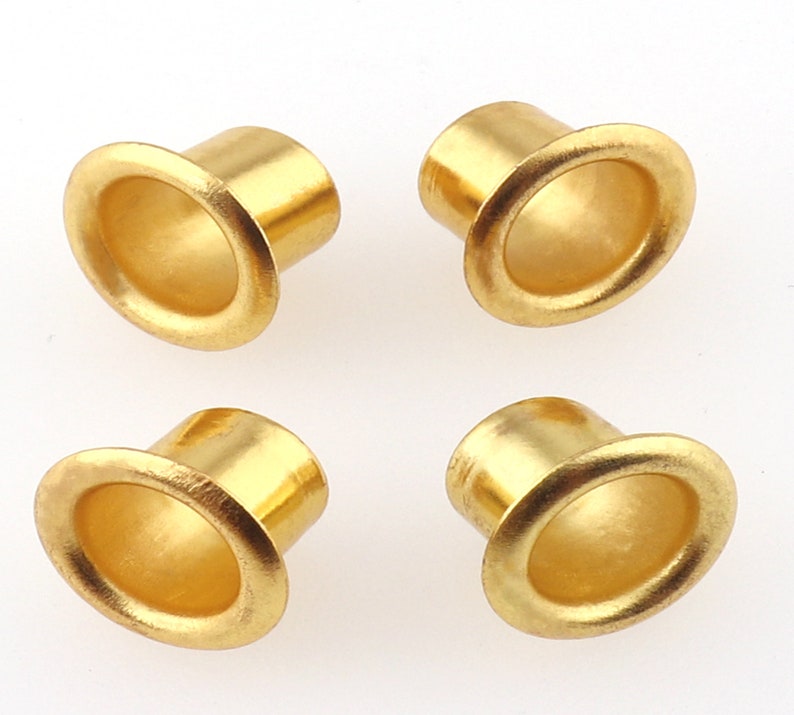 100pcs Eyelets Grommet Metal Eyelets 7mm Hole Gold Round Eyelets for ...