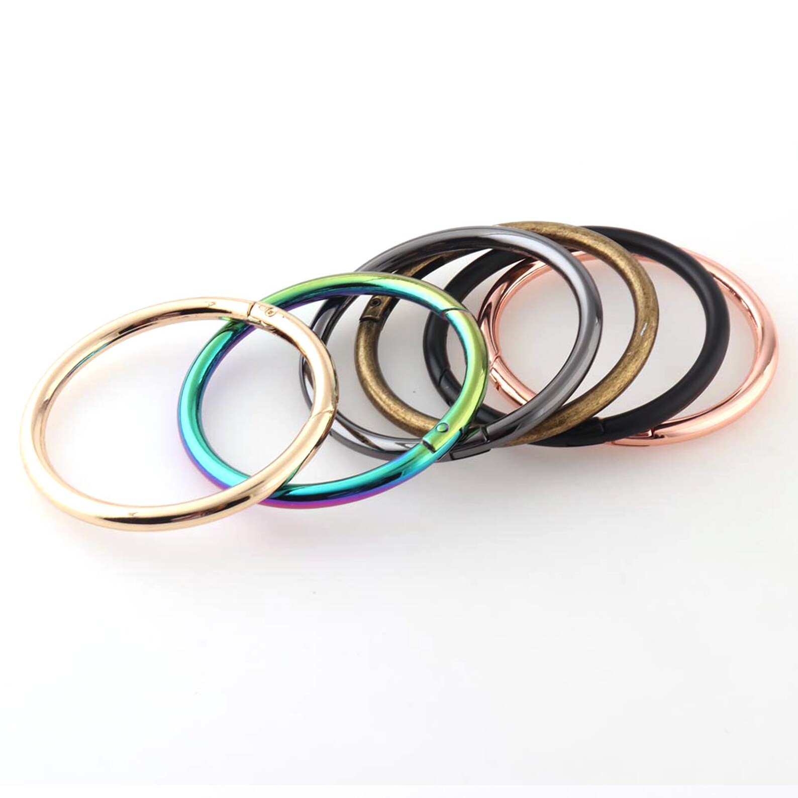 72mm61mm5mm Multicolor Metal Spring Ring clasp push Openable | Etsy