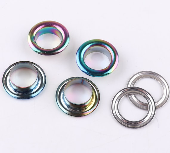 10 Mmhole Rainbow Eyelet With Washer Round Grommet Eyelet | Etsy