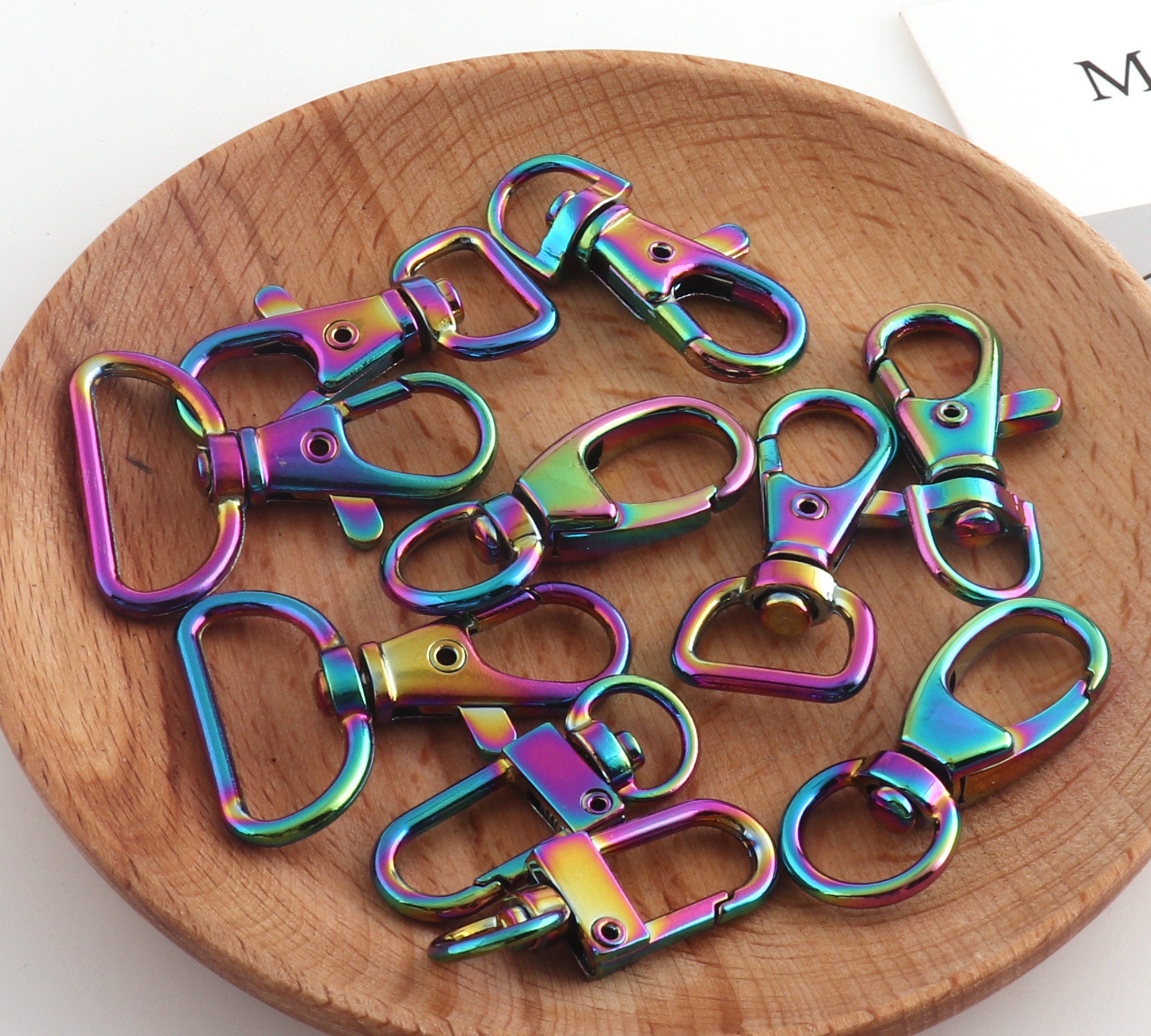 Colorful Rainbow Snap Hook Lobster Claw Clasps Buckle Fashion Vacuum ...