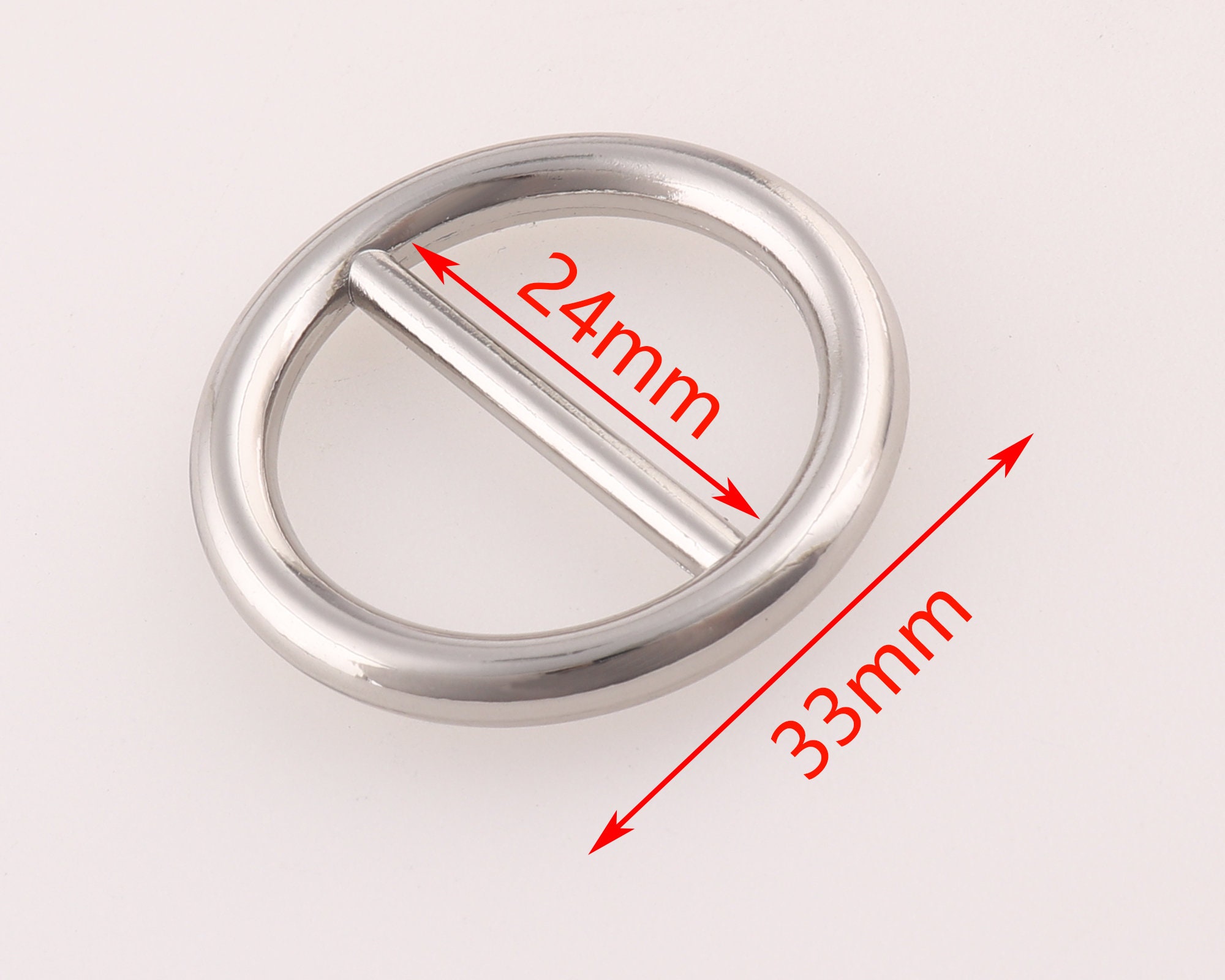 1''24mm Inner Round Silver Buckle Metal Slide Buckle - Etsy UK