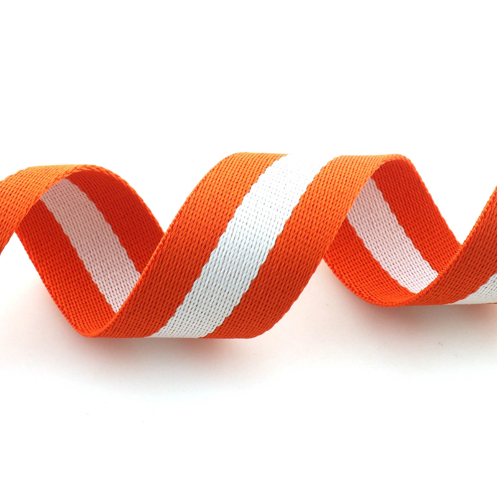 Stripe Webbing Orange Cotton Webbing 38mm Stripe Belt Webbing - Etsy