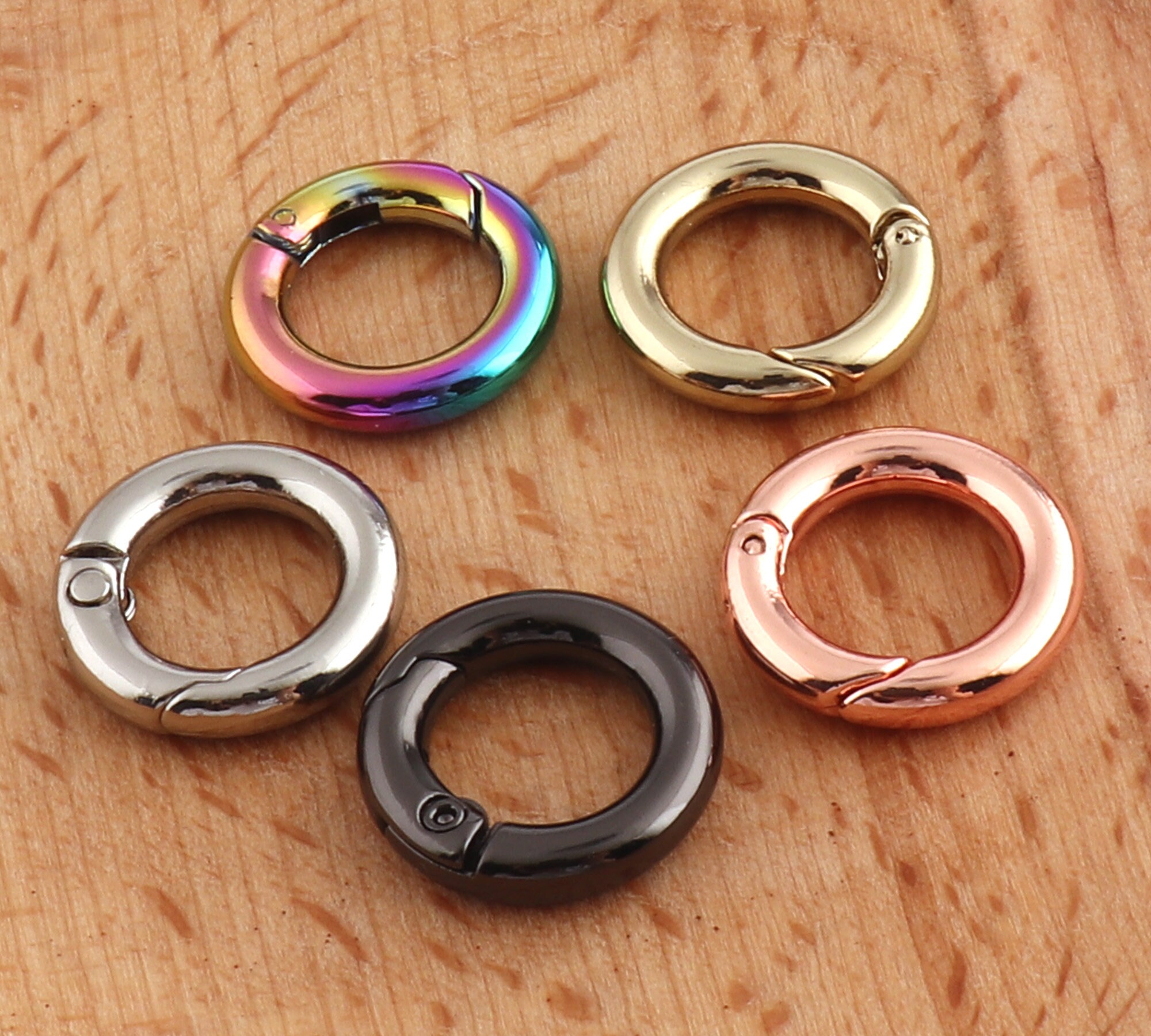 Metal O-rings 28*20mm 5 Color Top Quality Alloy Spring Ring Openable ...