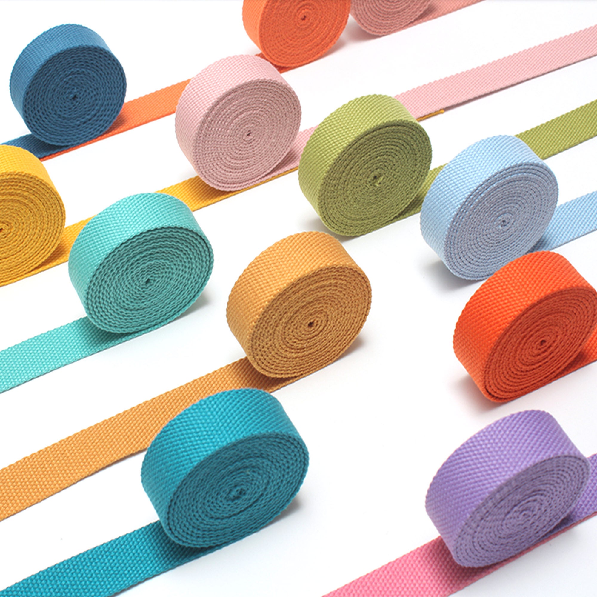 38mm Colorful Webbing Cotton Webbing Ribbon Belt Strap Key Fobs for ...