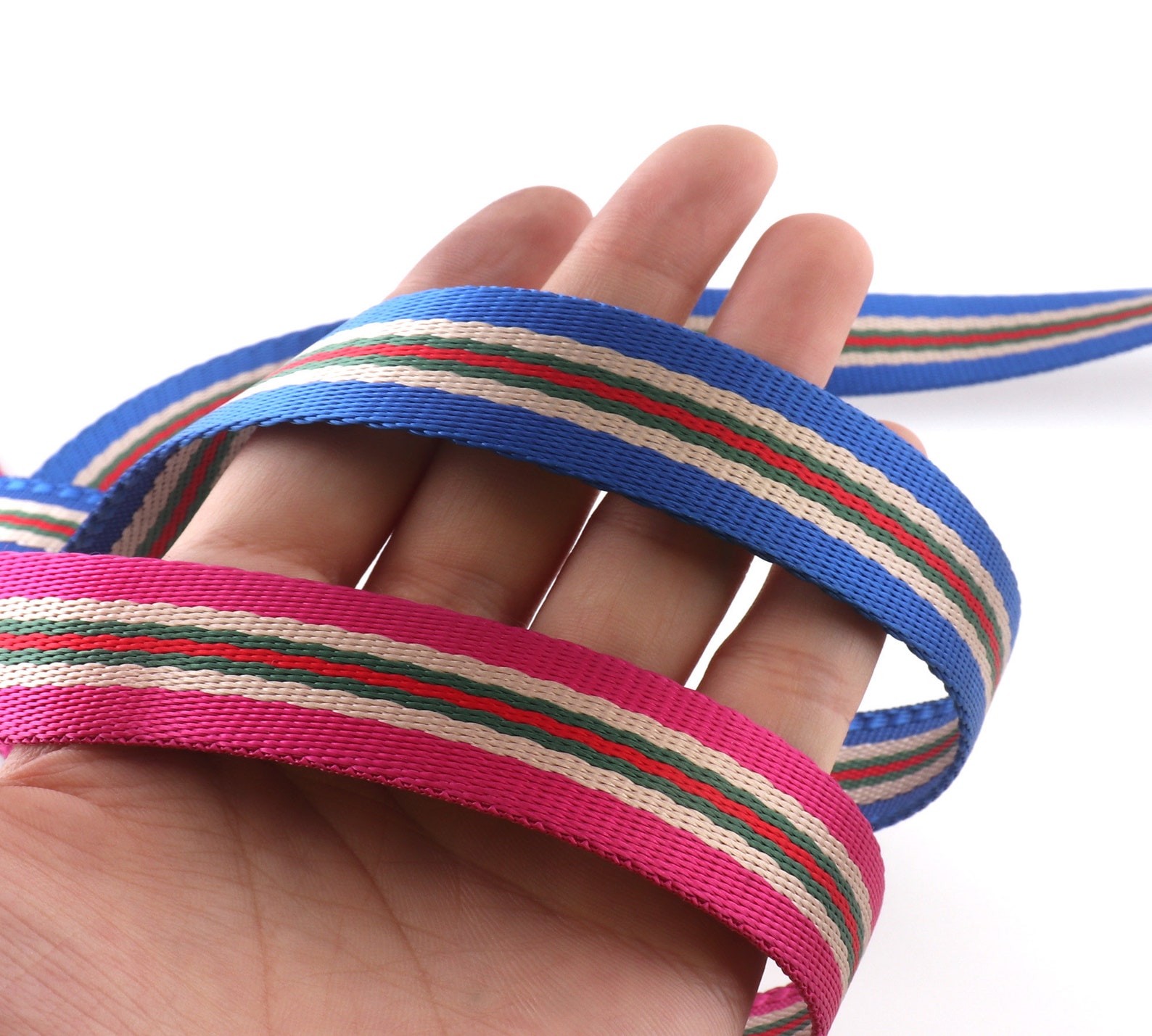 25mm Nylon webbing blue ribbon High-density stripe thick strap | Etsy