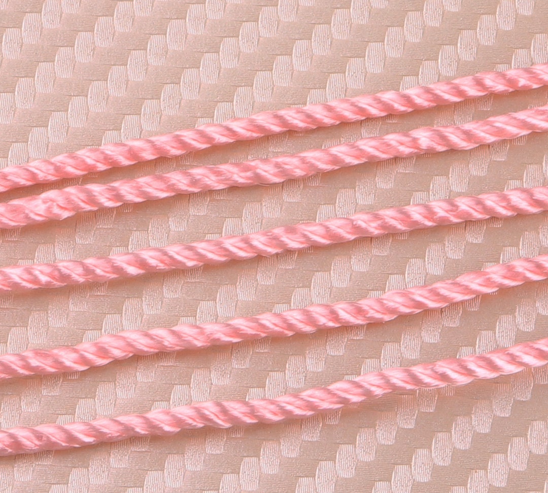 2.0 Mm Pink Color Braid Nylon Cord,beading String,knotting Rope,for ...