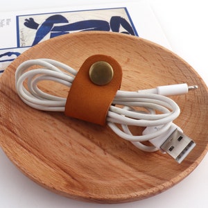 Leather Cord Wrap Cable Organizer Headphone Cable Cord Keeper Cable ...
