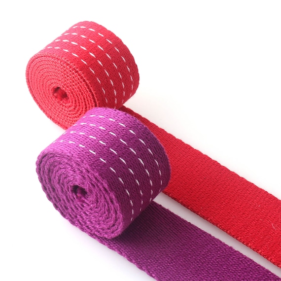 32mm Cotton Webbing Purple/Red color Sewing Webbing bag | Etsy