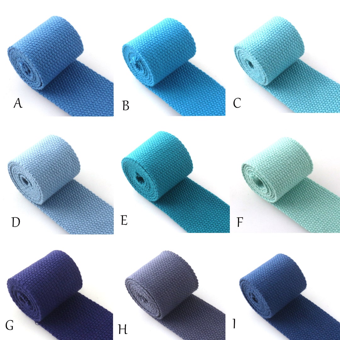 38mm Cotton Webbing Multiple Blue Color Strap Webbing Dog Collar Strap ...