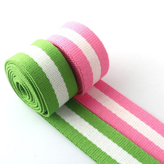 25mm Striped Webbing Pink Color Cotton Webbing Bag Strapping - Etsy