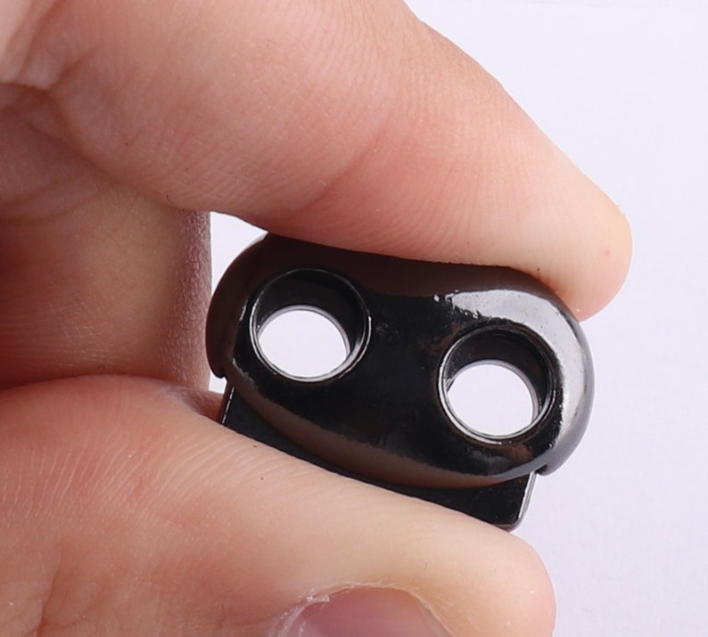 Black Cord Stopper Flat Rope Lock Spring Lock Cord Lock Double | Etsy